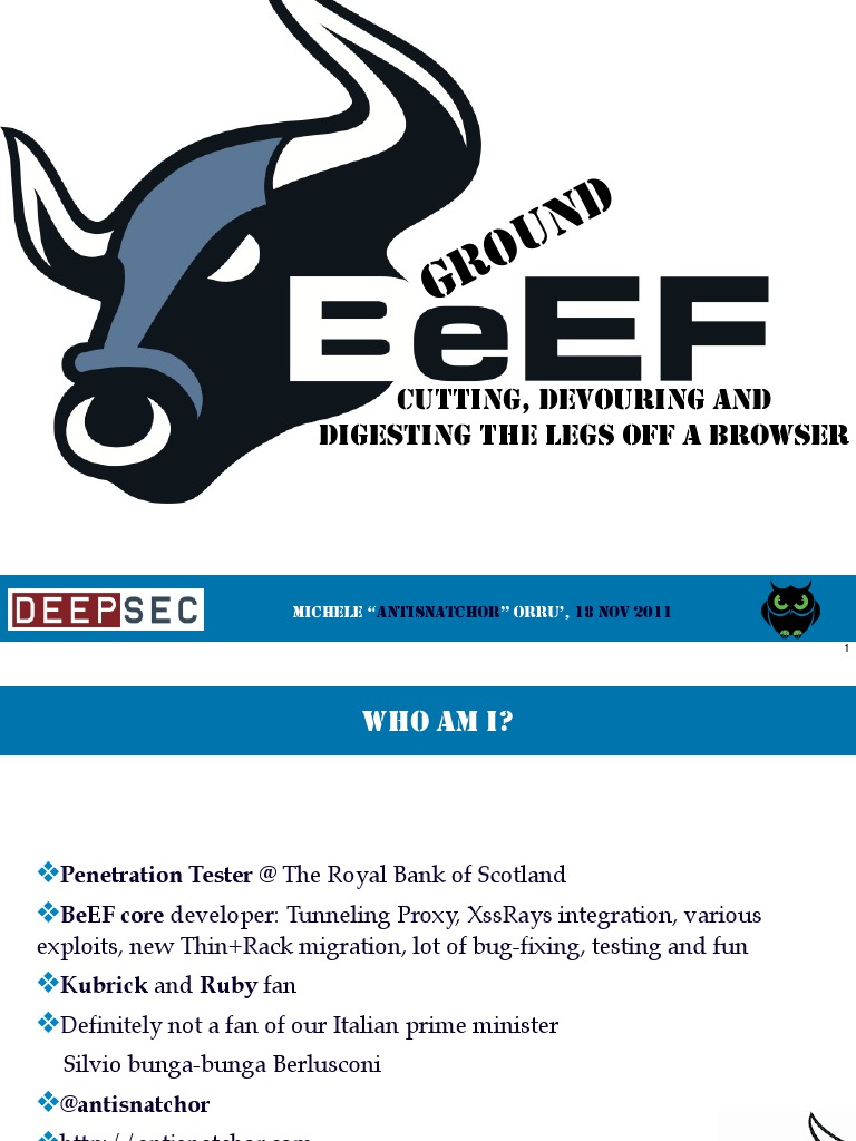 BeEF - DeepSec - Attack | PDF | Human–Computer Interaction | World Wide Web