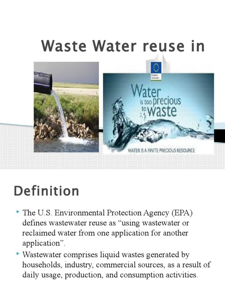 Wastewater Reuse in Agriculture | PDF | Reclaimed Water | Wastewater