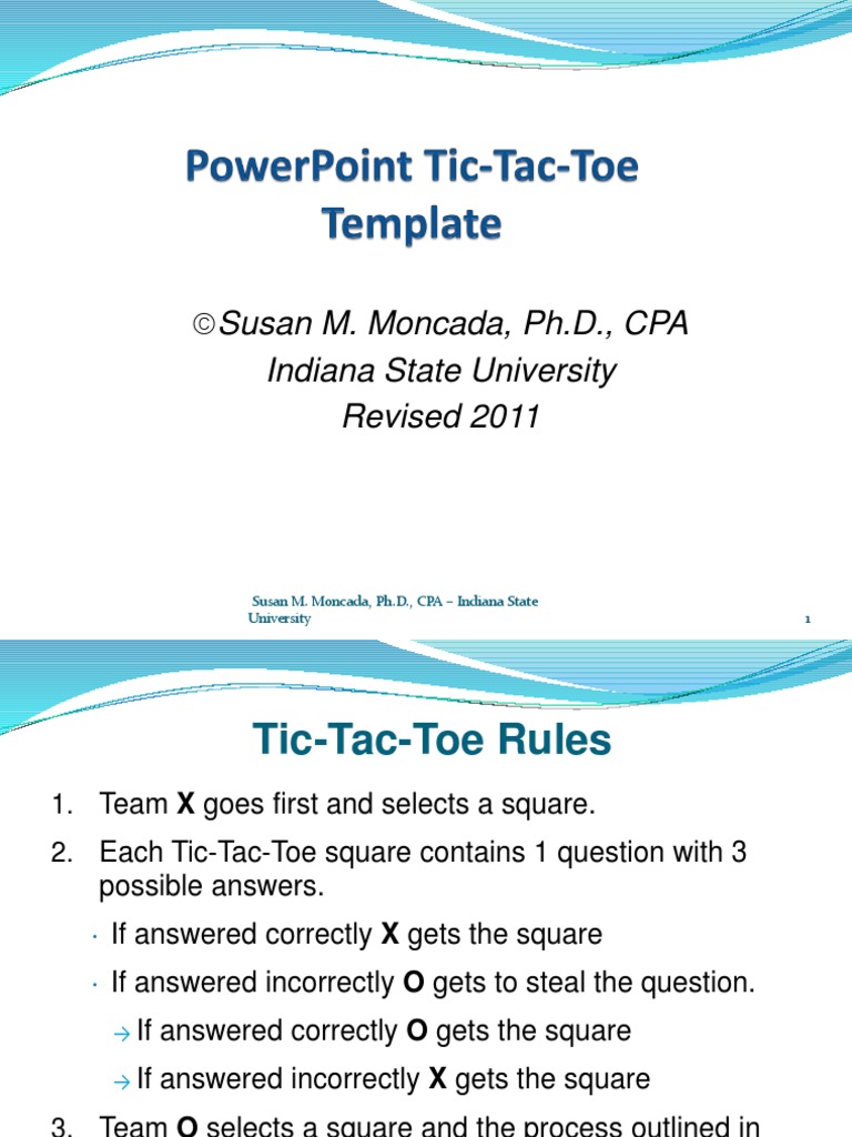 Tic Tac Toe Powerpoint Template