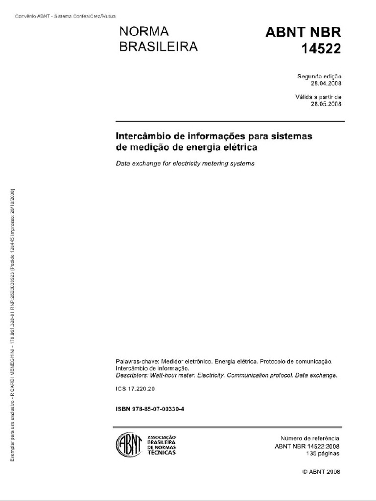 Abnt NBR 14522 | PDF
