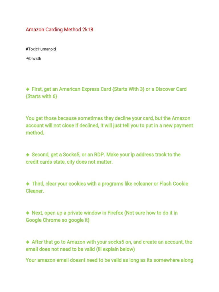 Amazon Carding | PDF