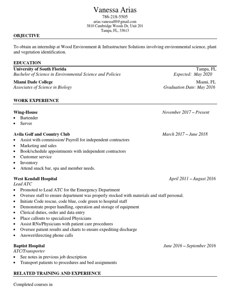 Vanessa Resume Assgmnt | PDF | Hospital | Health Care