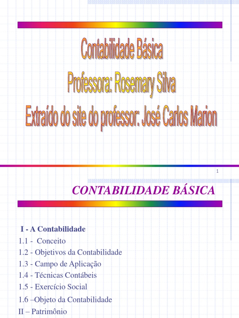 Contabilidade Basica - PPT | PDF | Balancete | Contabilidade