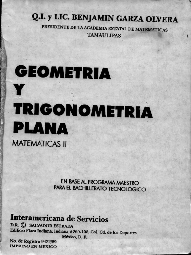 Olvera, Benjamin - Geometria y Trigonometria Plana | PDF | Triángulo | Trigonometría