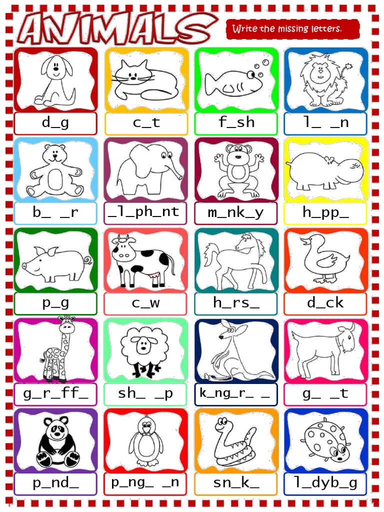 Animals + Vowels | PDF