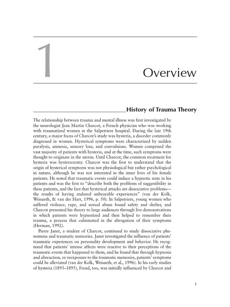 History of Trauma Theory | PDF | Posttraumatic Stress Disorder ...