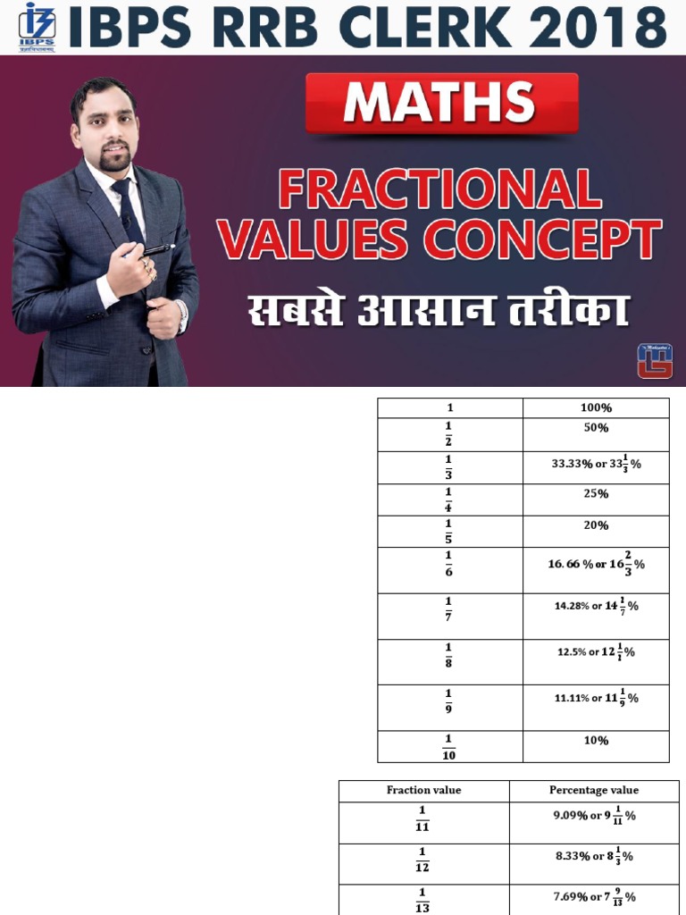 Fractional Value S | Download Free PDF | Arithmetic | Numbers