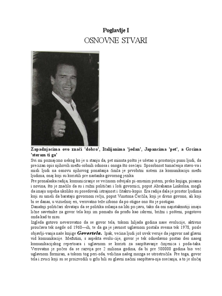 Govor Tela - I Deo | PDF