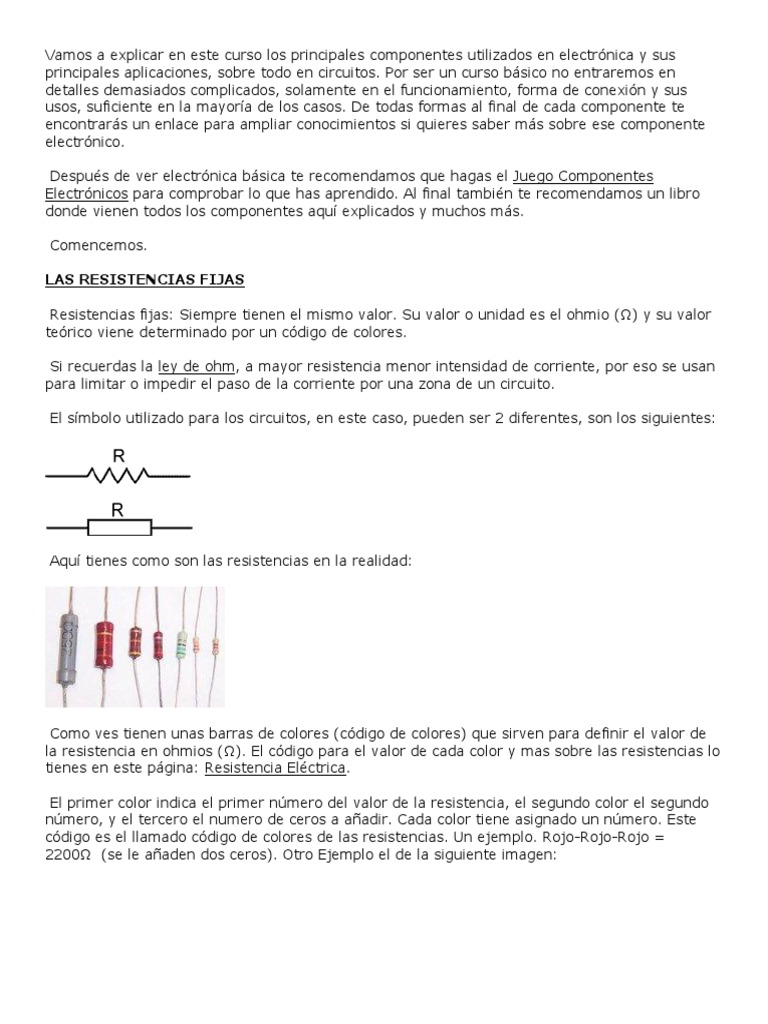 Electronica Basica | PDF | Relé | Robot