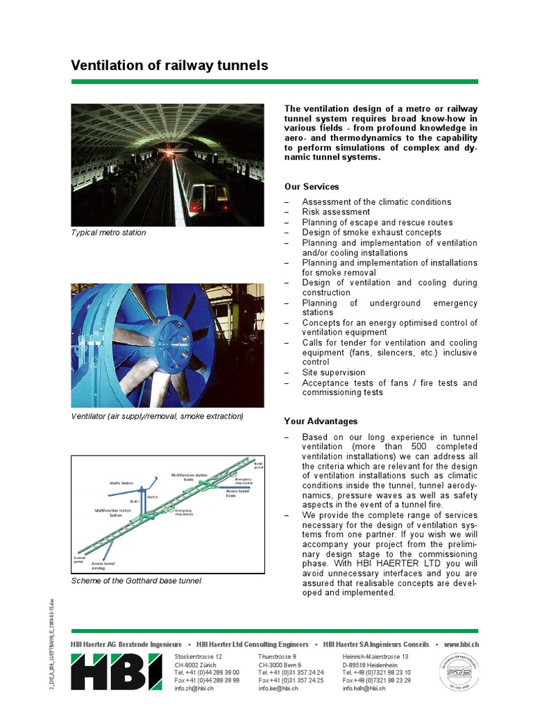 Ventilation of Railway Tunnels: Typical Metro Station | PDF ...