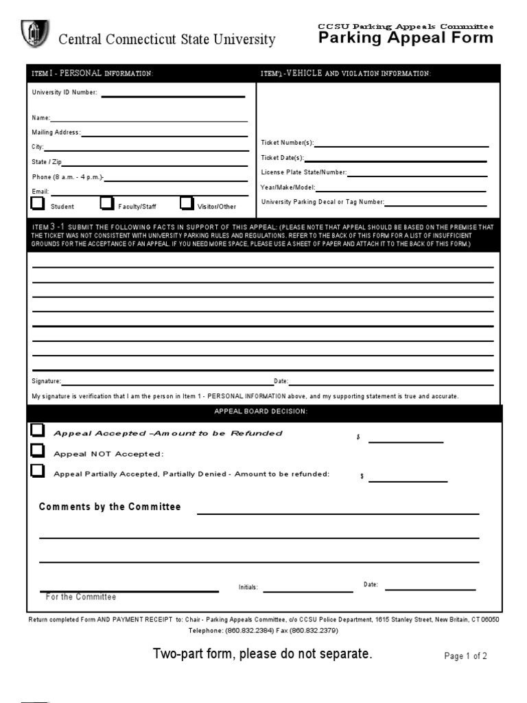 Parking Appeal | PDF | Traffic Ticket | Appeal