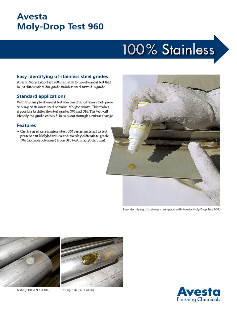 Avesta Moly Drop Test 960 | PDF | Stainless Steel | Steel