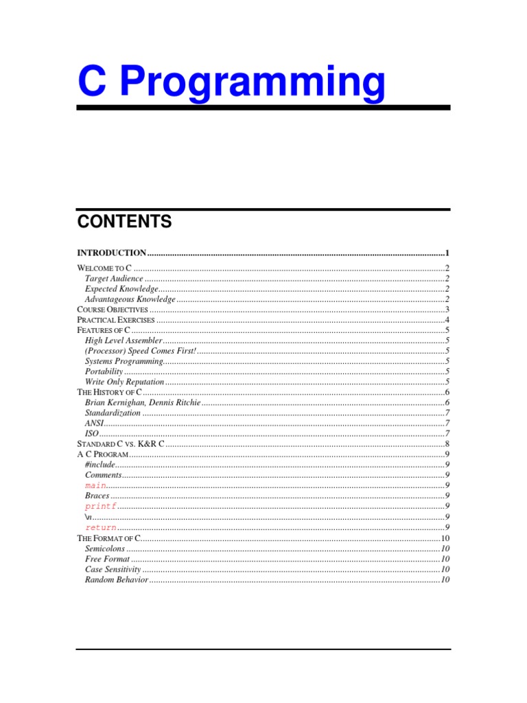 C Programming: Elcome To | PDF | C (Programming Language) | Computer Science