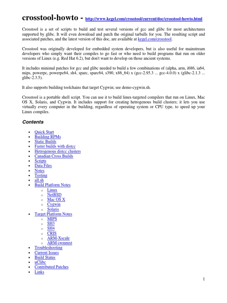 Cross Tool | PDF | Linux | Gnu