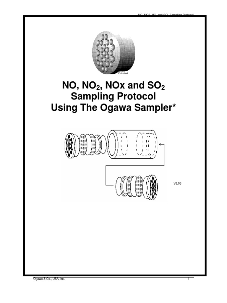 No, No, Nox and So Sampling Protocol Using The Ogawa Sampler | PDF ...