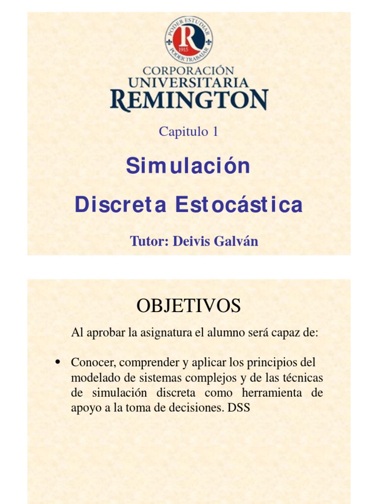 Introducción a la Simulación Estocástica | PDF | Simulación | Ciencia ...