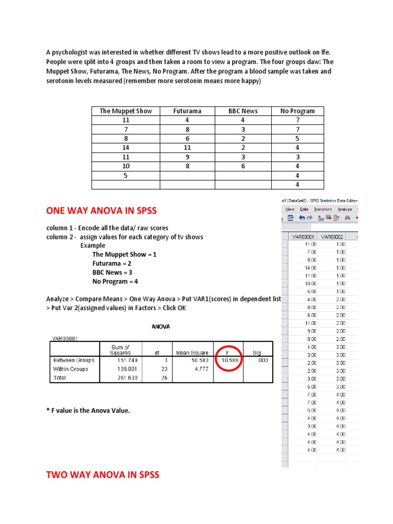SPSS Tutorial 2 (ANOVA, Z-Score, T-Test) | PDF | Student's T Test ...