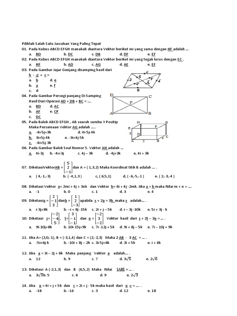 Soal Uas 2 Mat 19 | PDF