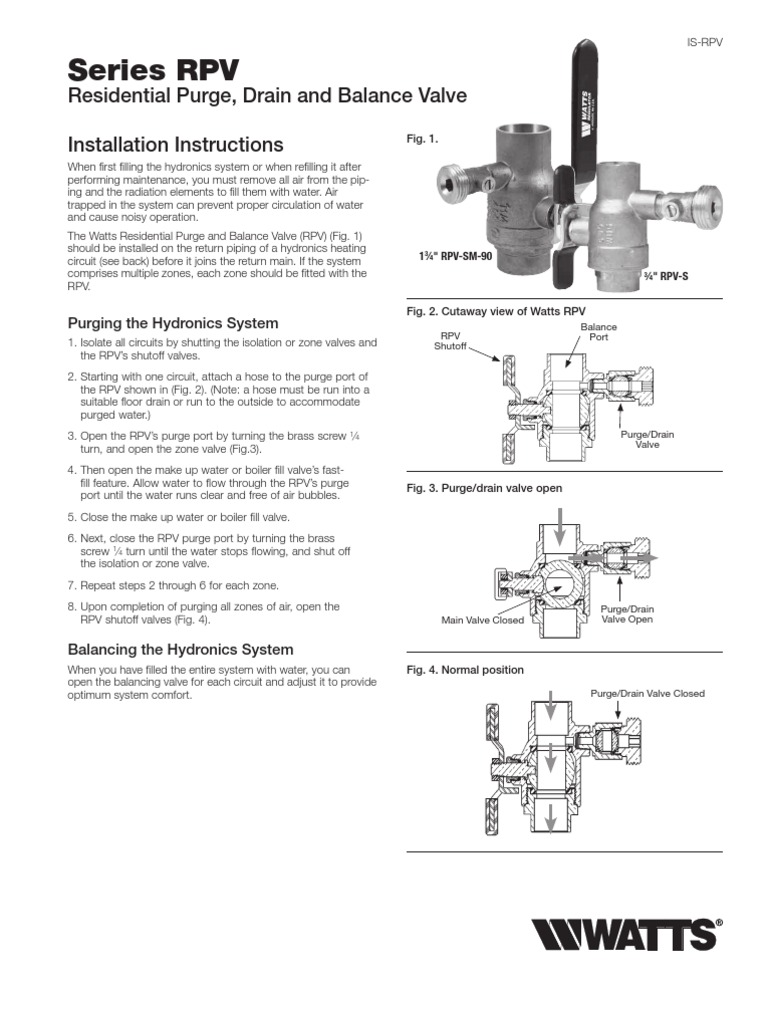 Series RPV Installation Instructions | PDF | Implied Warranty | Valve