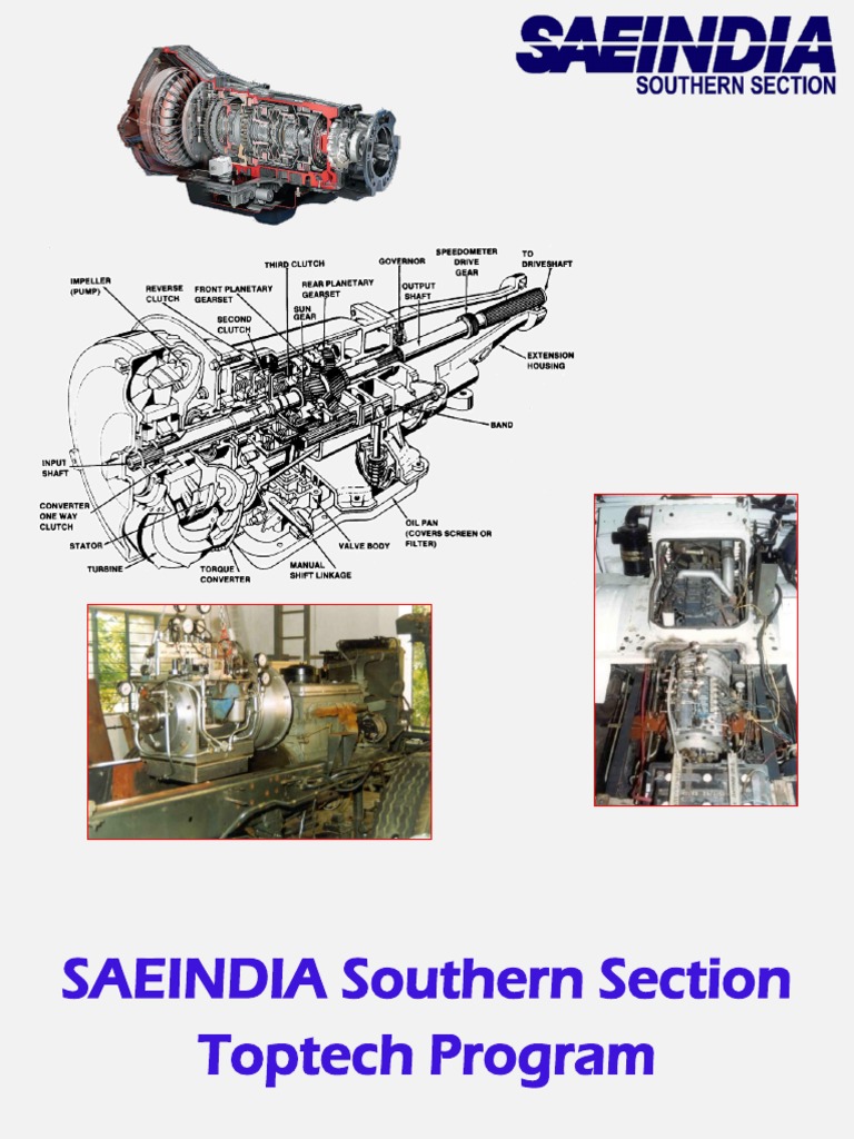 SAEINDIA Southern Section Toptech Program | PDF | Automatic Transmission | Transmission (Mechanics)