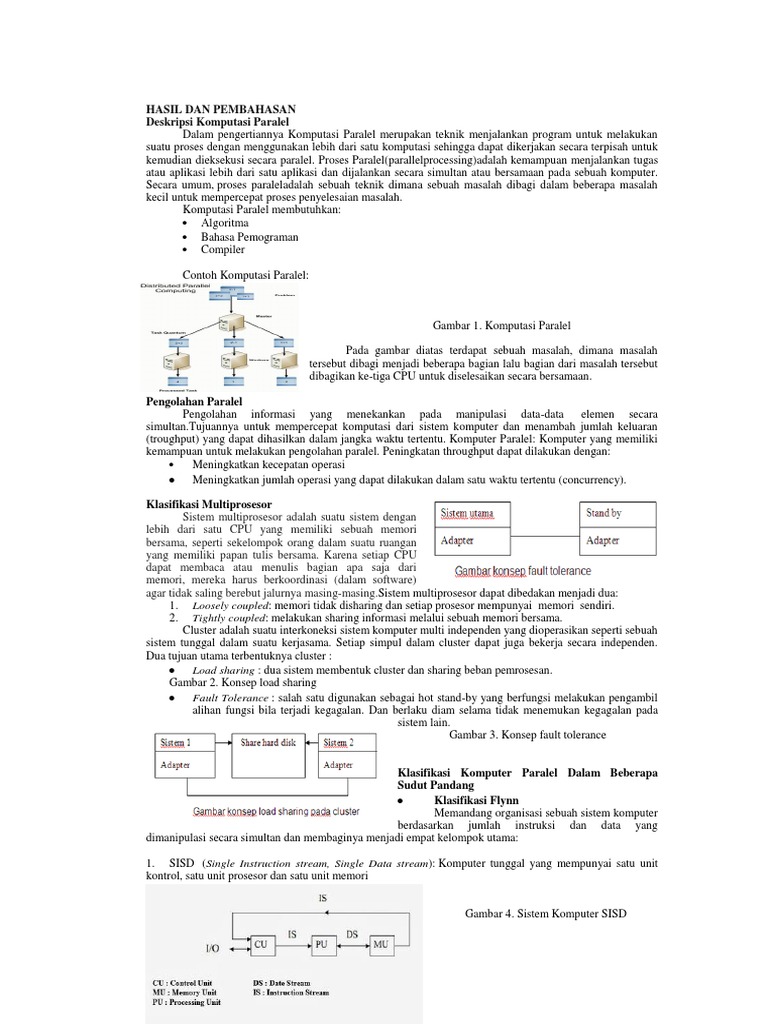 Komputasi Pararel Klasifikasi Multiprosesor Komputer Pararel Klasifikasi Komputer Pararel | PDF