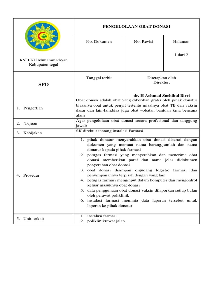 Pengelolaan Obat Donasi di RS PKU Tegal | PDF | Pengembangan Diri