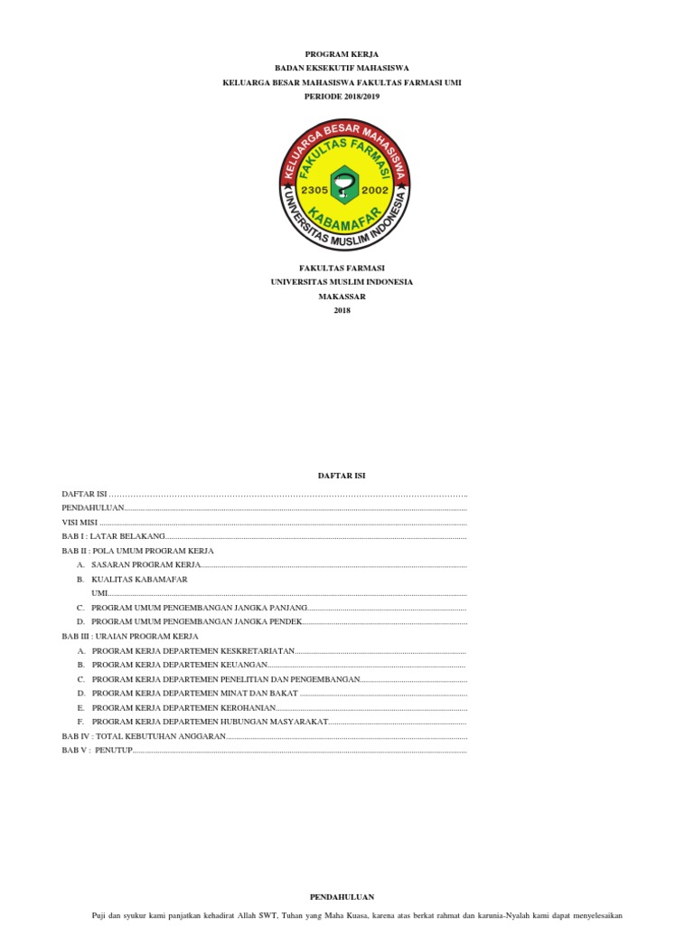 Proker Bem 2018-2019 | PDF