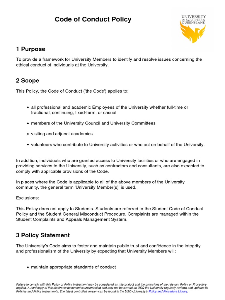 Code of Conduct | PDF | Domestic Violence | Conflict Of Interest