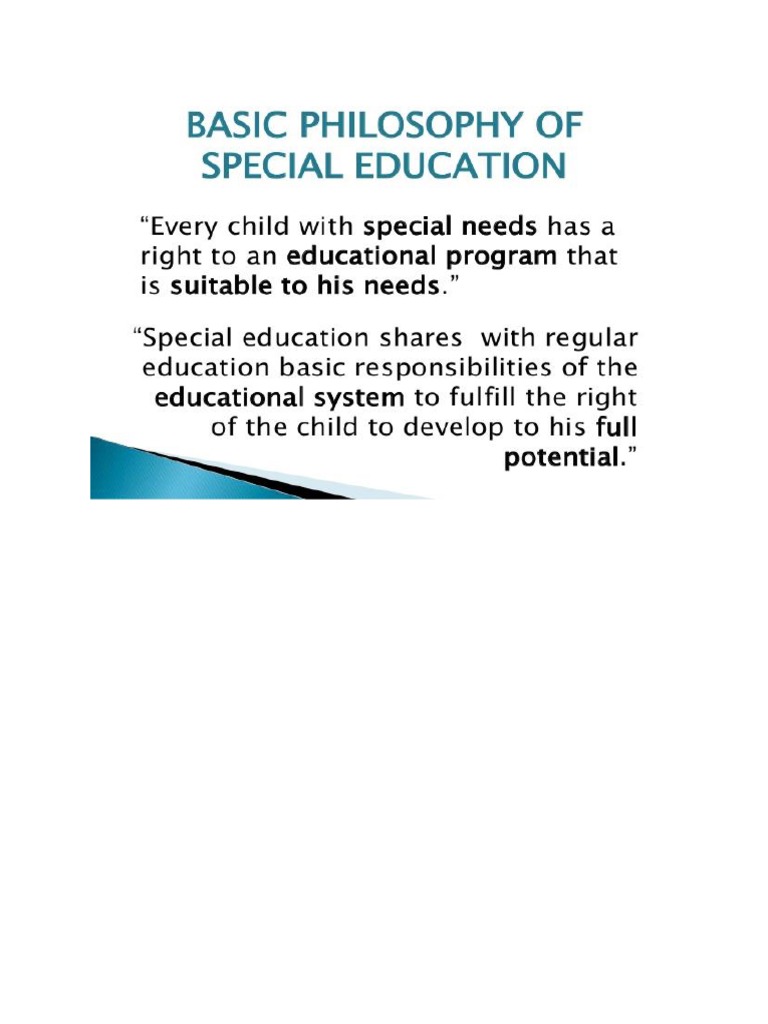 Sped Philosophy | Download Free PDF | Special Education | Intellectual Disability