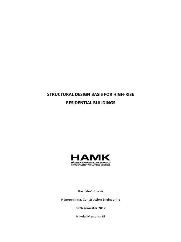 Thesis - Structural Design Basis For High-Rise Residential Buildings ...