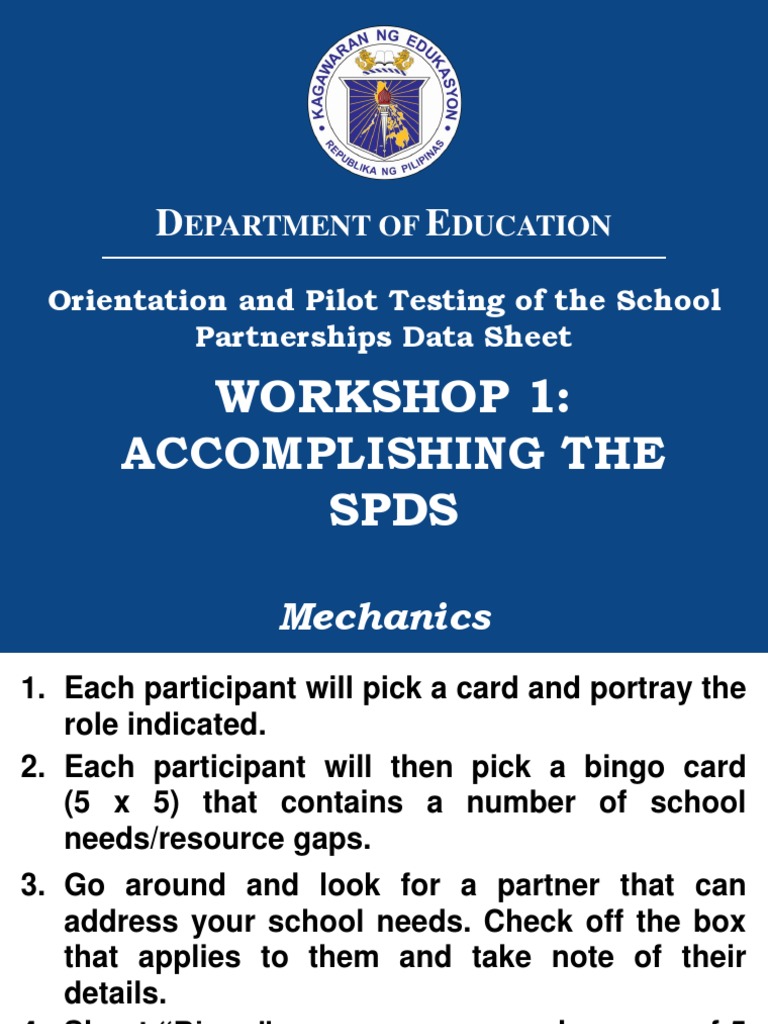 006 Workshop 1 - Accomplishing The SPDS | PDF