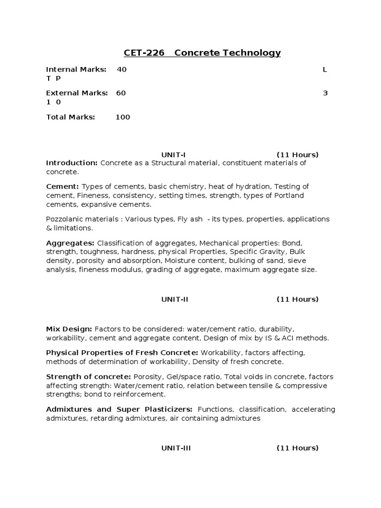 CCC Concrete Technology | PDF | Concrete | Cement