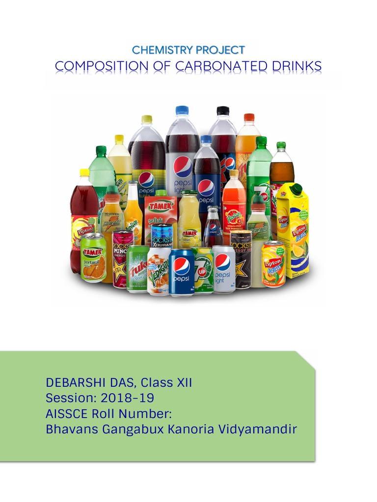 Composition of Carbonated Drinks: Chemistry Project | PDF | Sucrose | Ph
