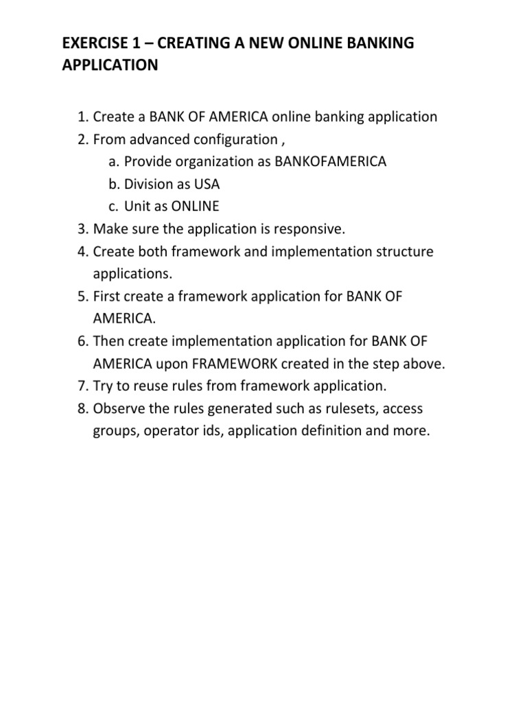 BOA Online Banking Application Setup | PDF