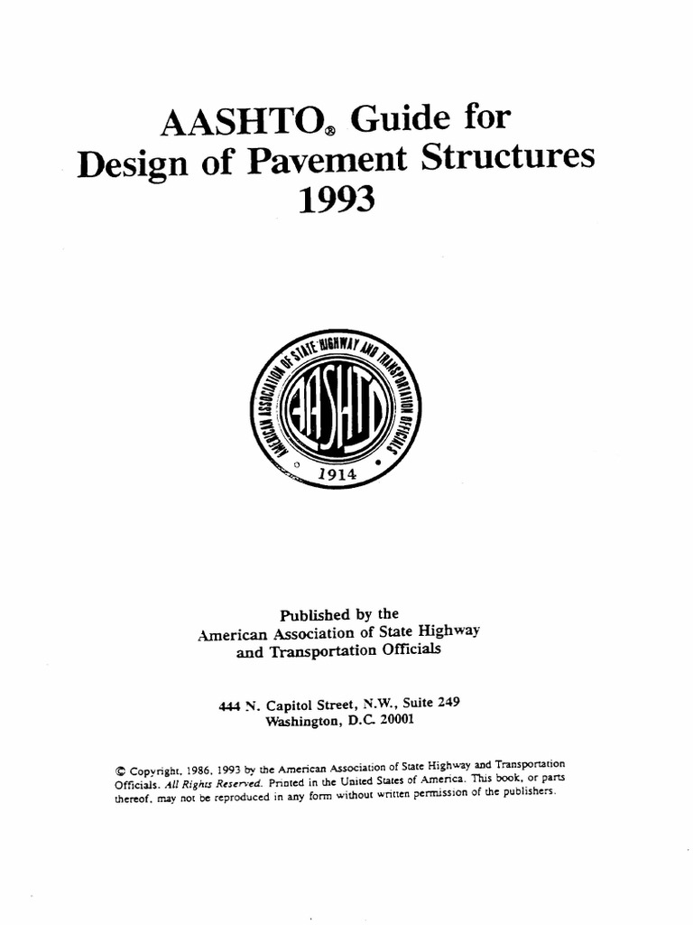AASHTO Guide For Design of Pavement Structures 1993 | PDF