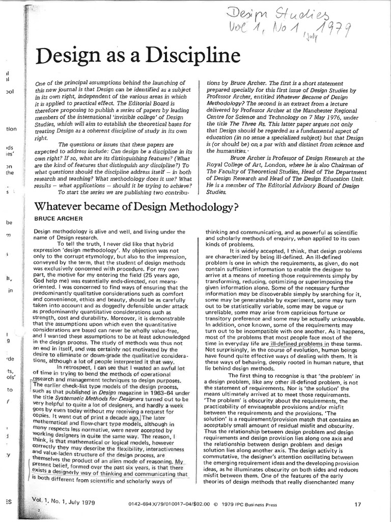 Bruce Archer 1979 PDF | PDF