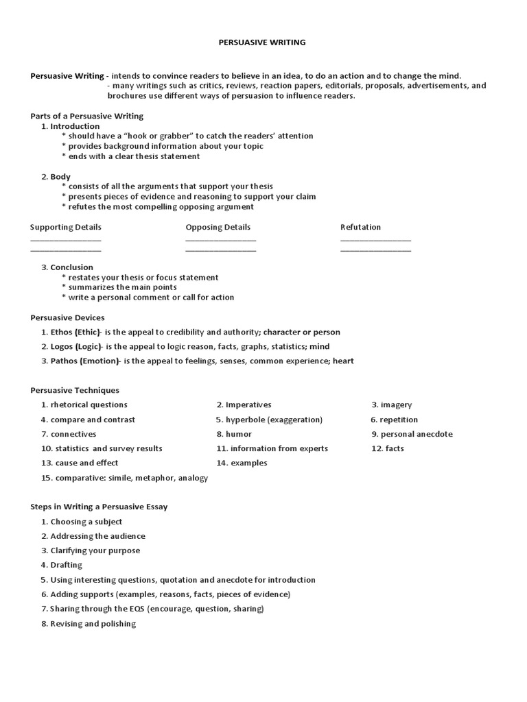 Persuasive Lessons | PDF | Persuasion | Essays