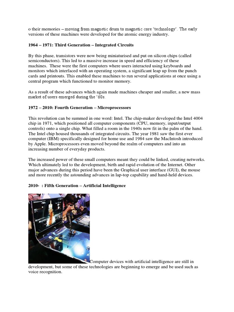 1964 - 1971: Third Generation - Integrated Circuits | PDF ...