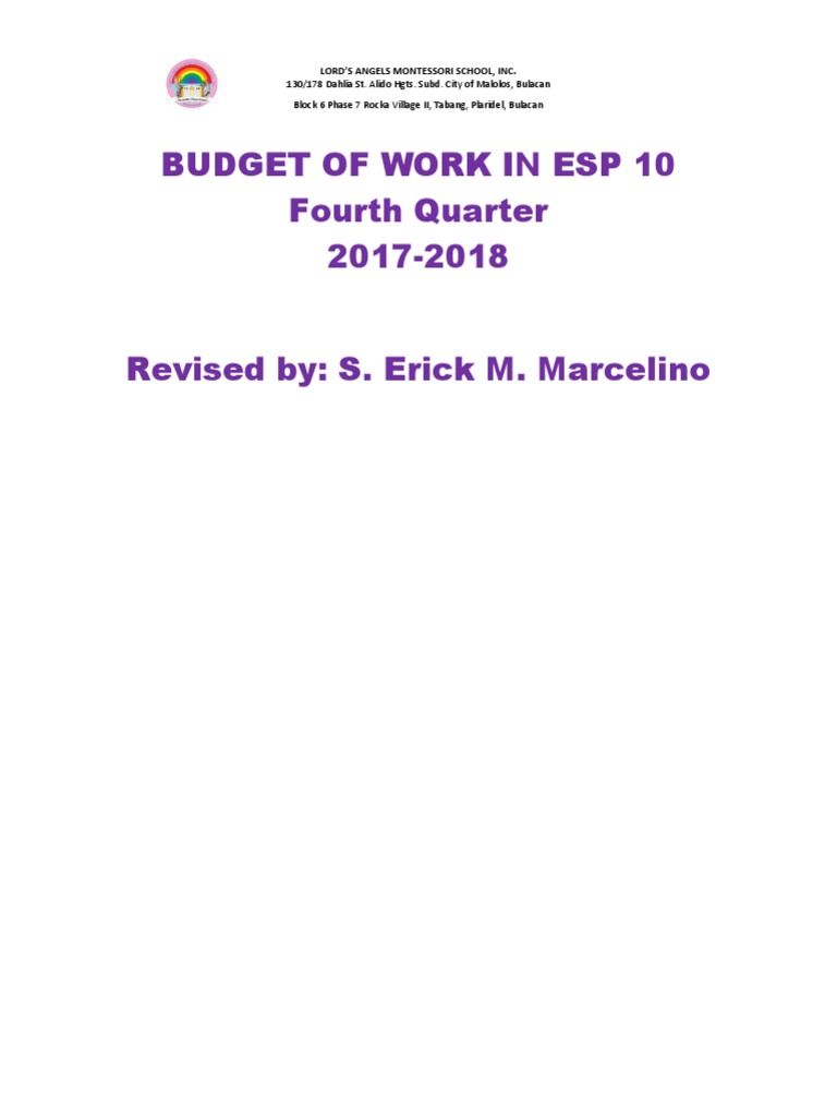 Grade 10 ESP 4th Quarter | PDF