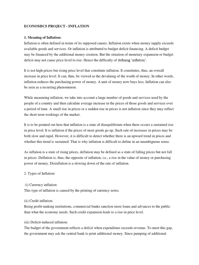 Economics Inflation | PDF | Inflation | Interest