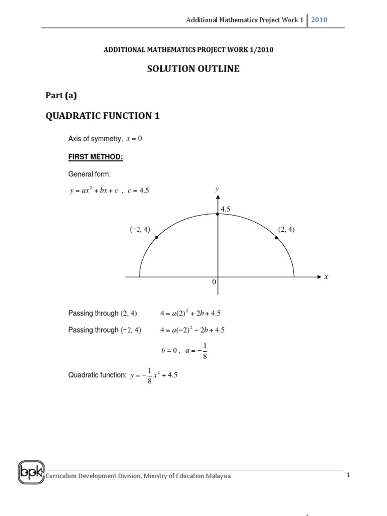 Solution Outline KPMT2010 Q1 | PDF | Mathematical Concepts | Algebra