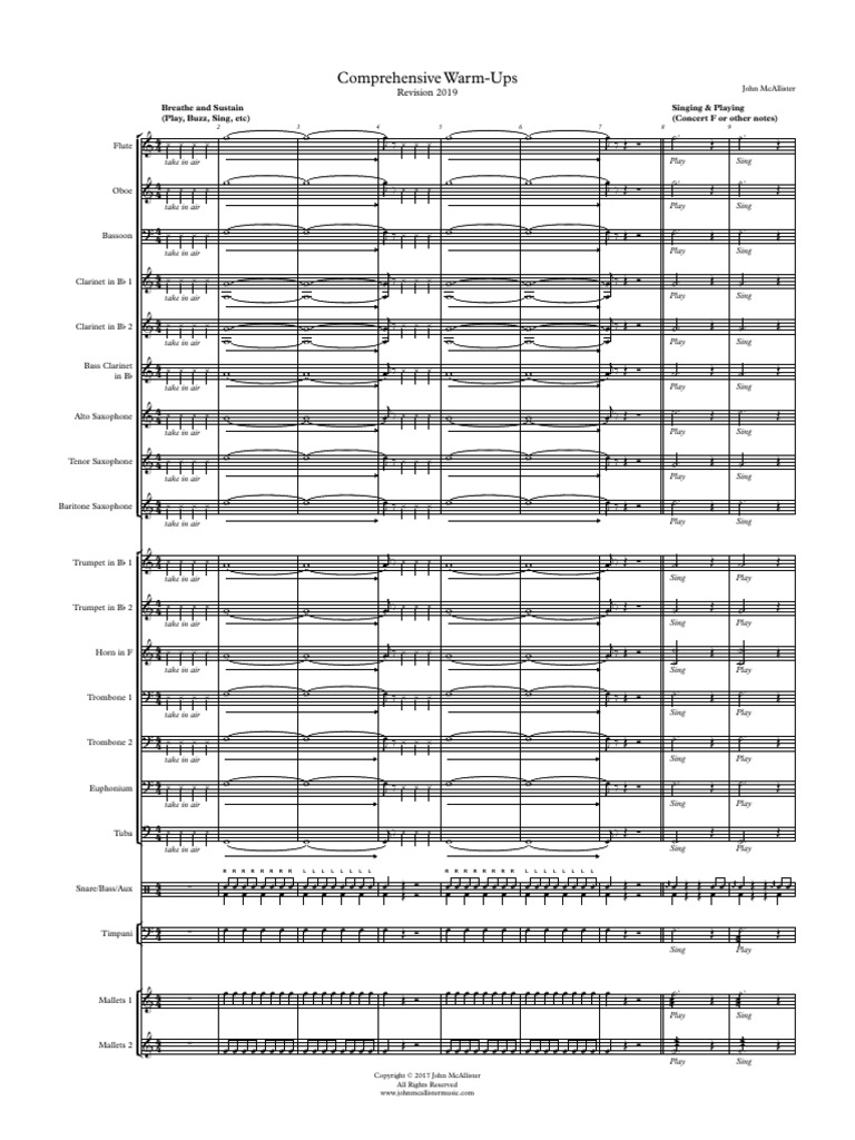Ensemble Warm-Ups Rev 1 | PDF | Musical Instruments | Music Technology