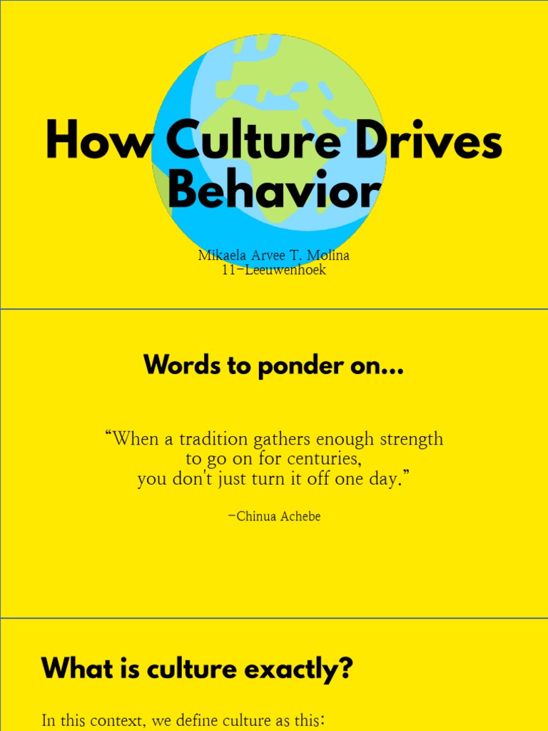 How Culture Drives Behavior | PDF | Behavior | Metaphysics Of Mind