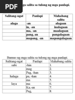 Mga Sagot Sa Salitang Maylapi 1 | PDF