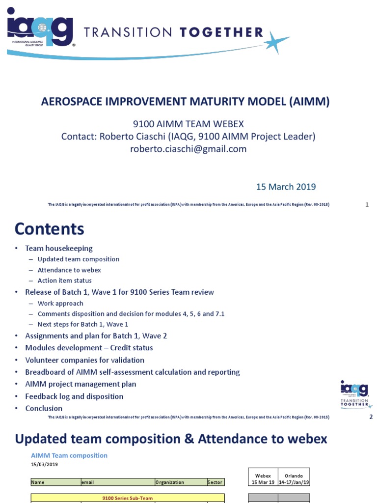 AIMM Project Update and Next Steps | PDF | Business