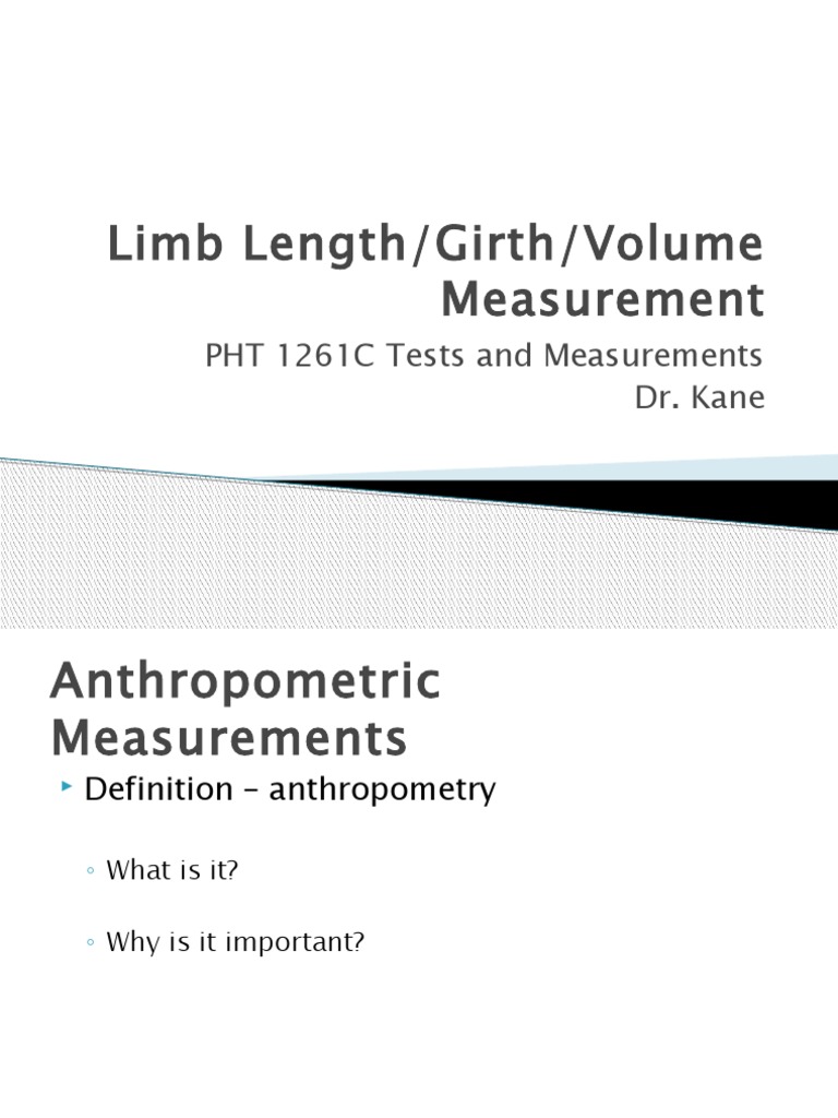 Anthropometric Measurements | PDF | Human Leg | Hip