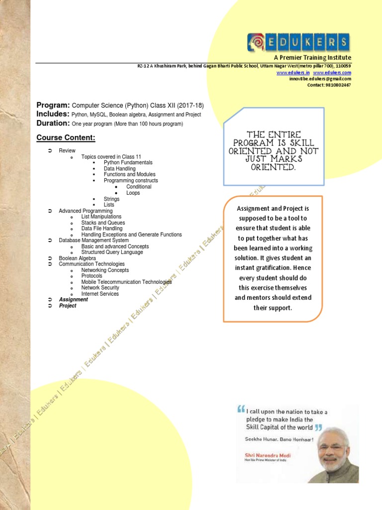 Python Class XII Program PDF | PDF | Python (Programming Language) | Telecommunication