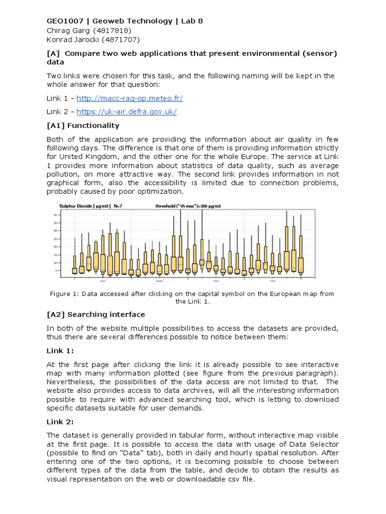 GEO1007 - Geoweb Technology - Lab 8 | PDF | Latitude | Geography