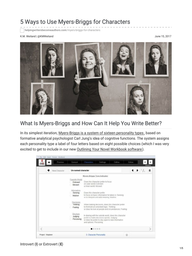 Using MBTI For Characters | PDF | Personality Type | Extraversion And ...