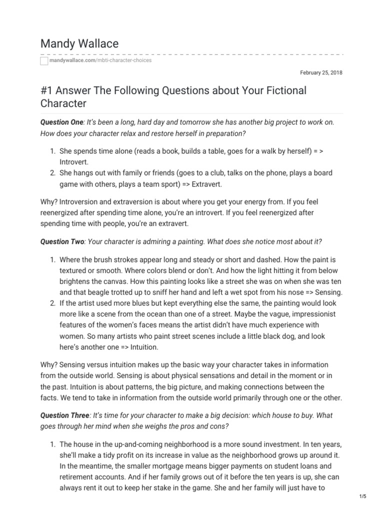 Character Development Through MBTI: A Guide to Understanding ...